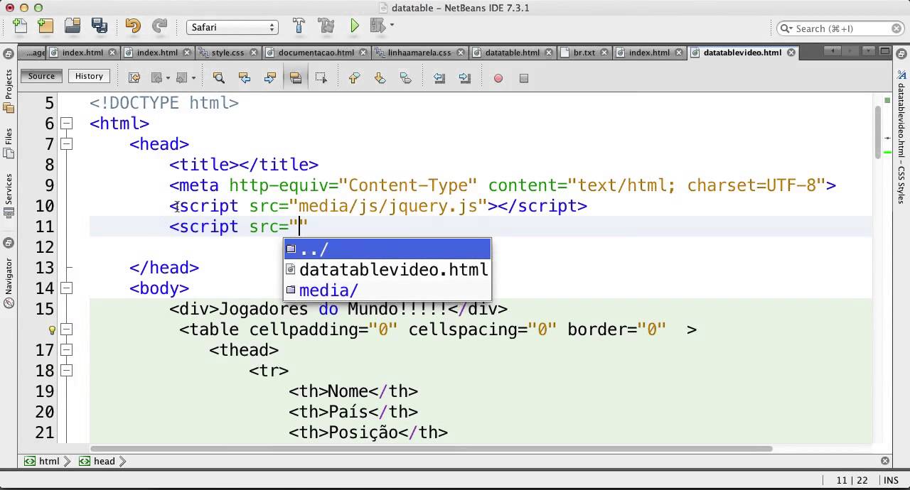 Jquery Datatable Parte 1 Introdução Youtube