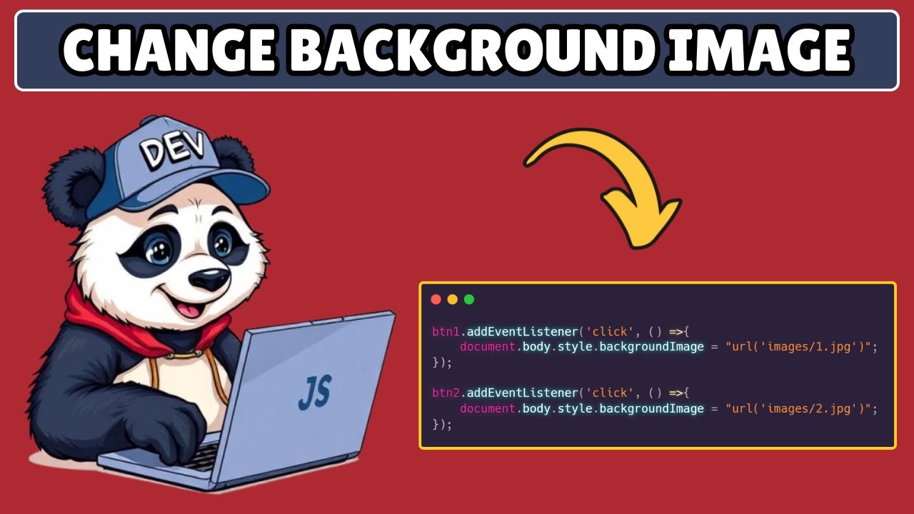 How To Change Background Image Using Javascript Youtube