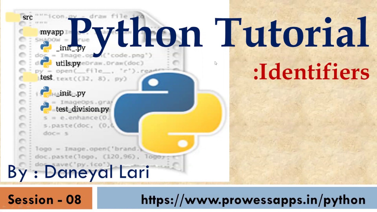 8 Python Tutorial For Beginners Python Identifiers Youtube