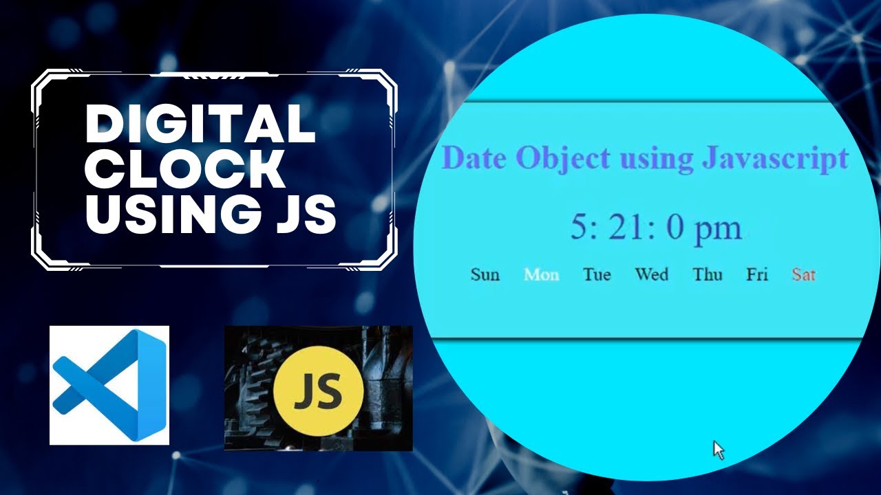 Digital Clock Using Javascript Youtube