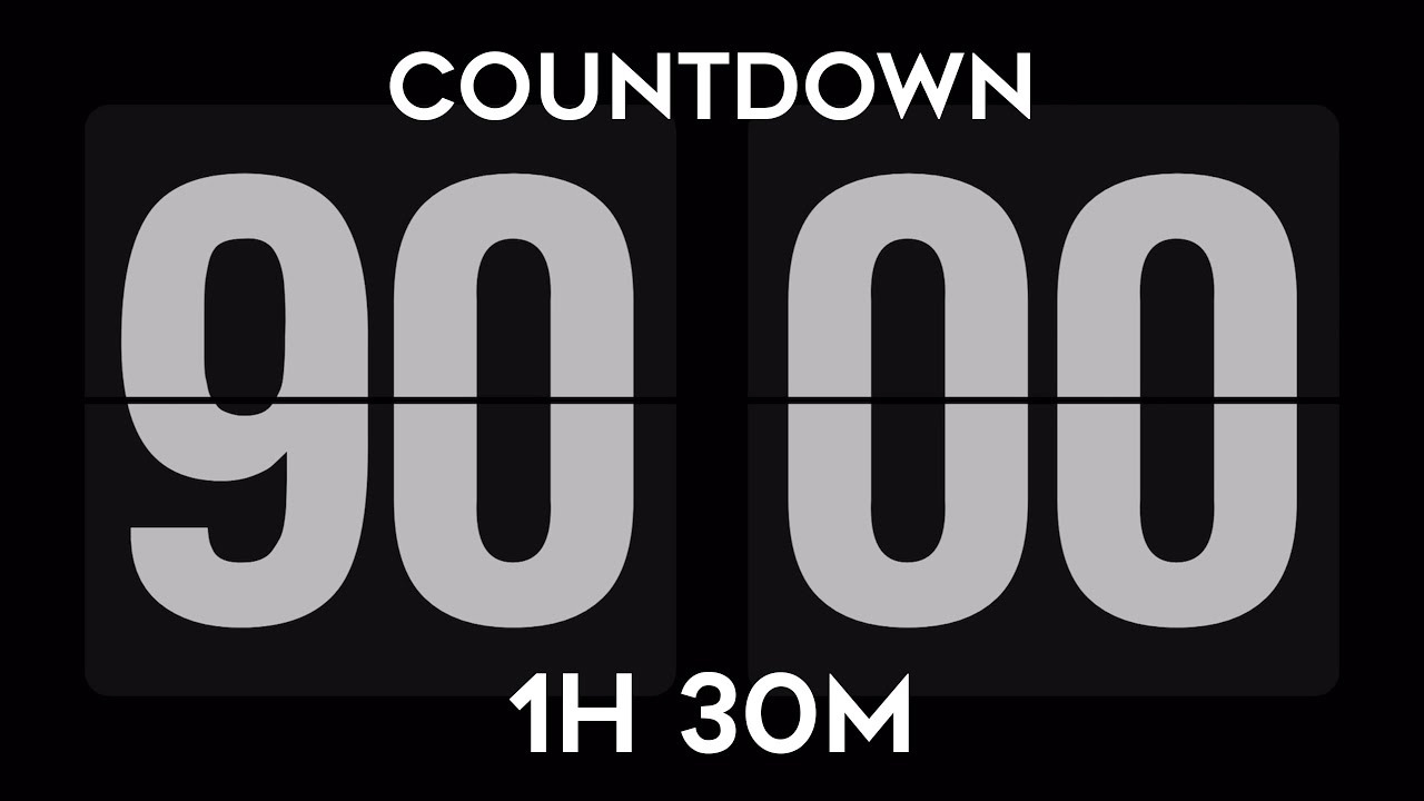 90 Minutes Countdown Flip Clock Timer With Alarm 1 Hour And 30 Minutes