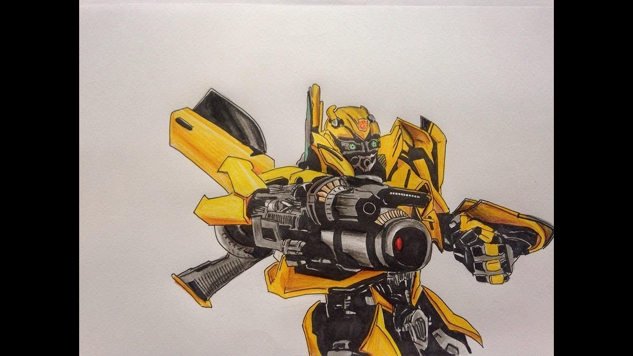 Drawing Bumblebee Transformers Time Lapse Váº Bumblebee Robot Biáº N Hã Nh