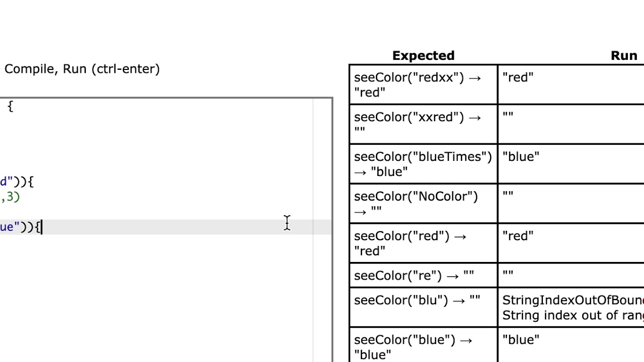 Java Codingbat String 1 Seecolor Youtube