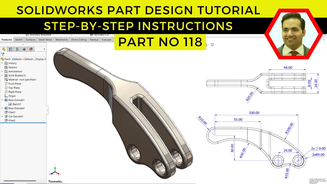 Solidworks Part Design Tutorial Mastering Part Creation Youtube