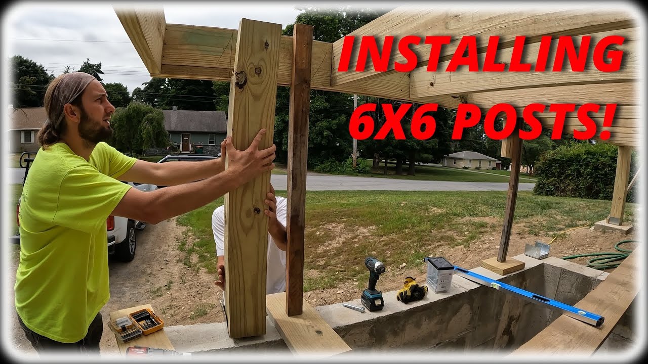 Installing 6x6 Deck Post S And Using Simpson Titen Hd Concrete Anchors