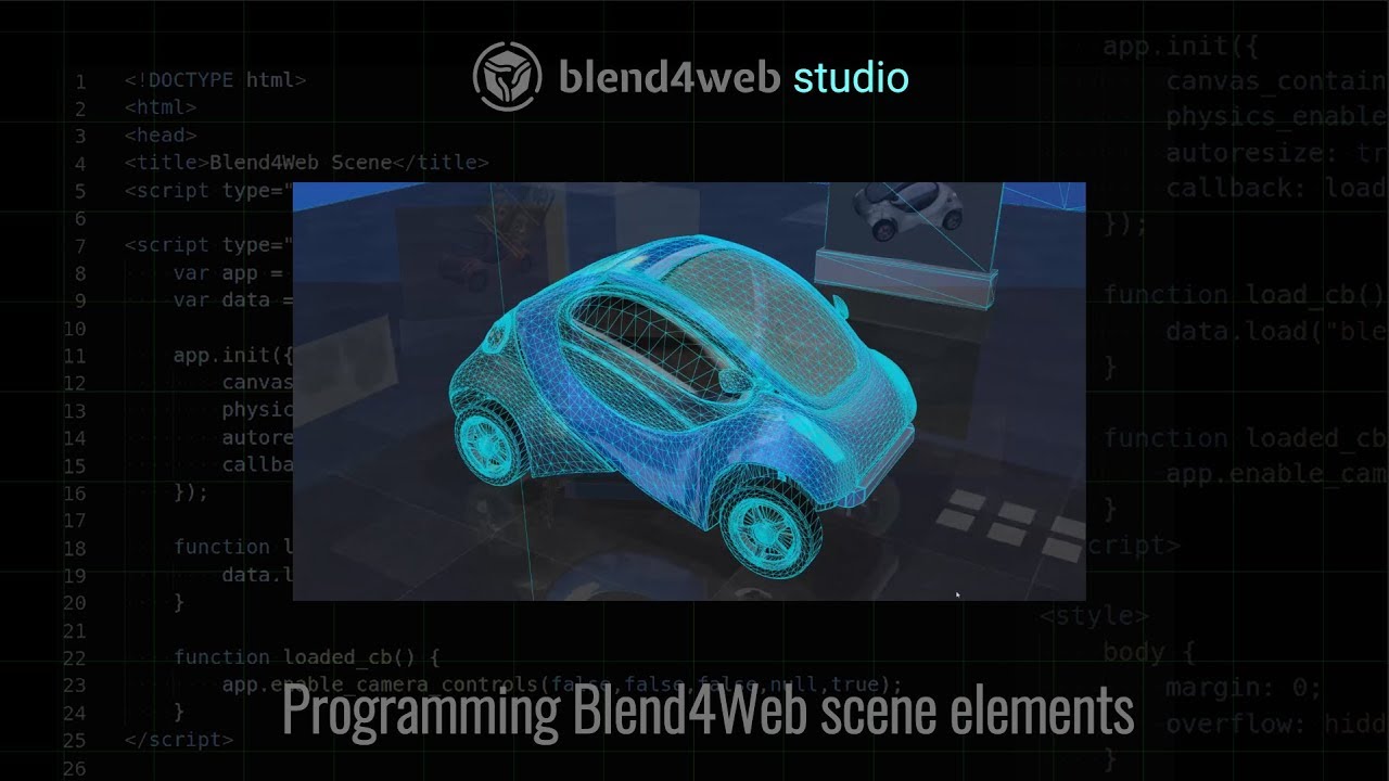 Blend4web Scene Elements Programming Youtube