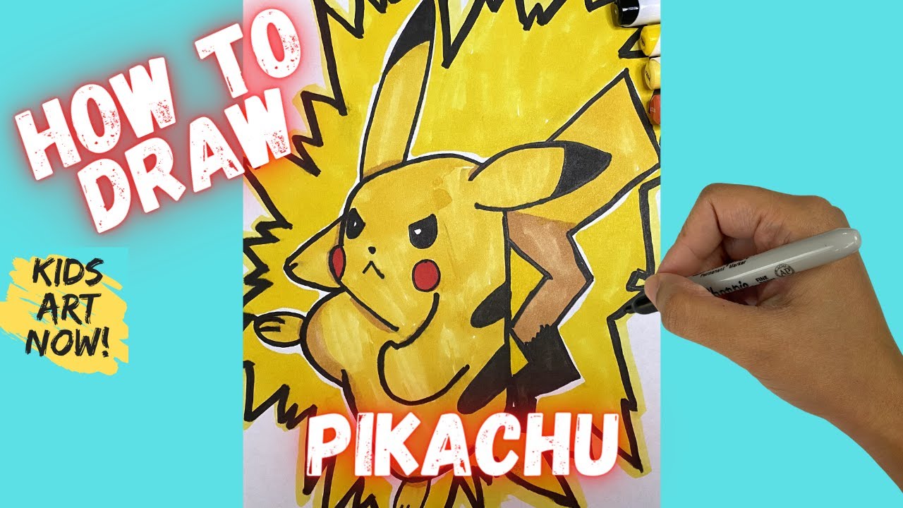 How To Draw Pikachu Using Thunderbolt