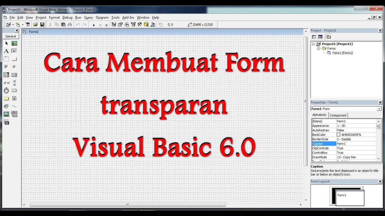 Membuat Form Transparan Visual Basic 6 Vb6 Youtube