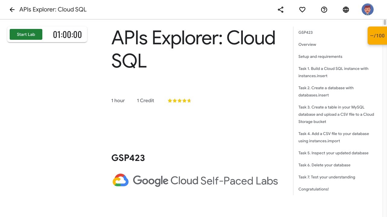 Apis Explorer Cloud Sql Gsp423 Youtube