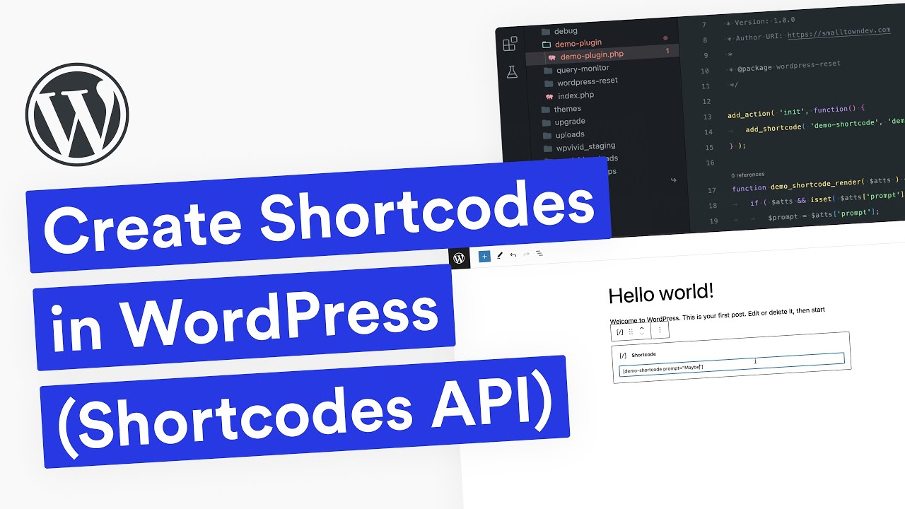 Create Shortcodes Using Wordpress Shortcodes Api Wordpress Plugin