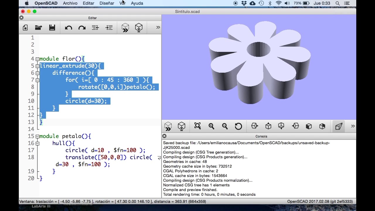 3d Modeling Openscad Hacgourmet