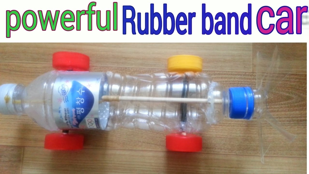 How To Make A Rubber Band Powered Car Air Car Youtube