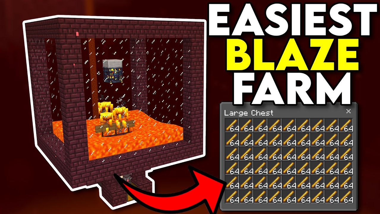 Best Easy Blaze Xp Farm Minecraft Bedrock 1 20 Youtube