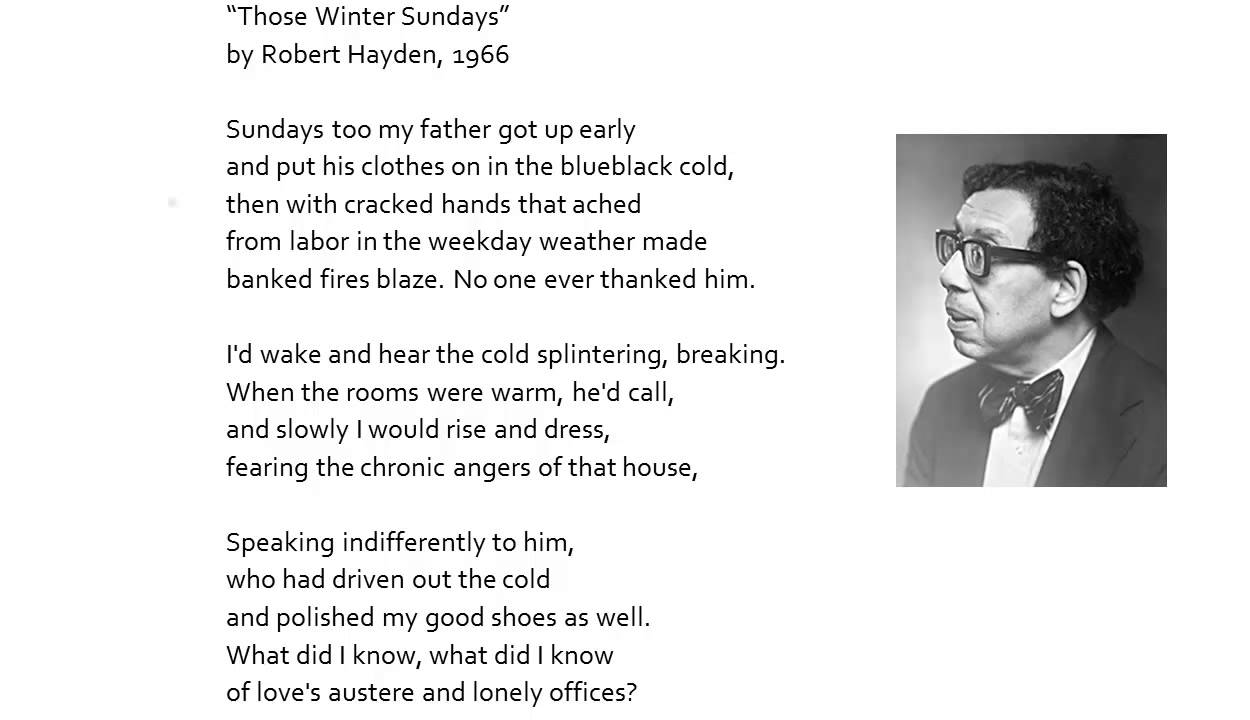 Robert Hayden S Those Winter Sundays Youtube