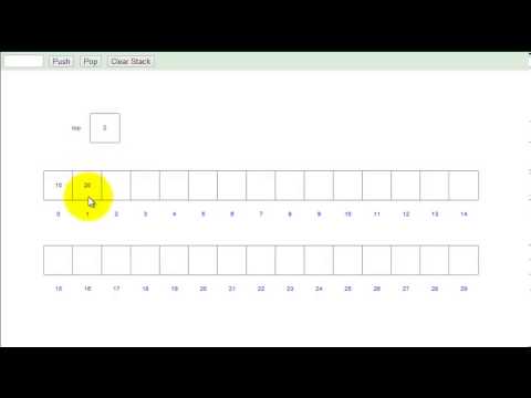 Stack Using Array Animation Youtube