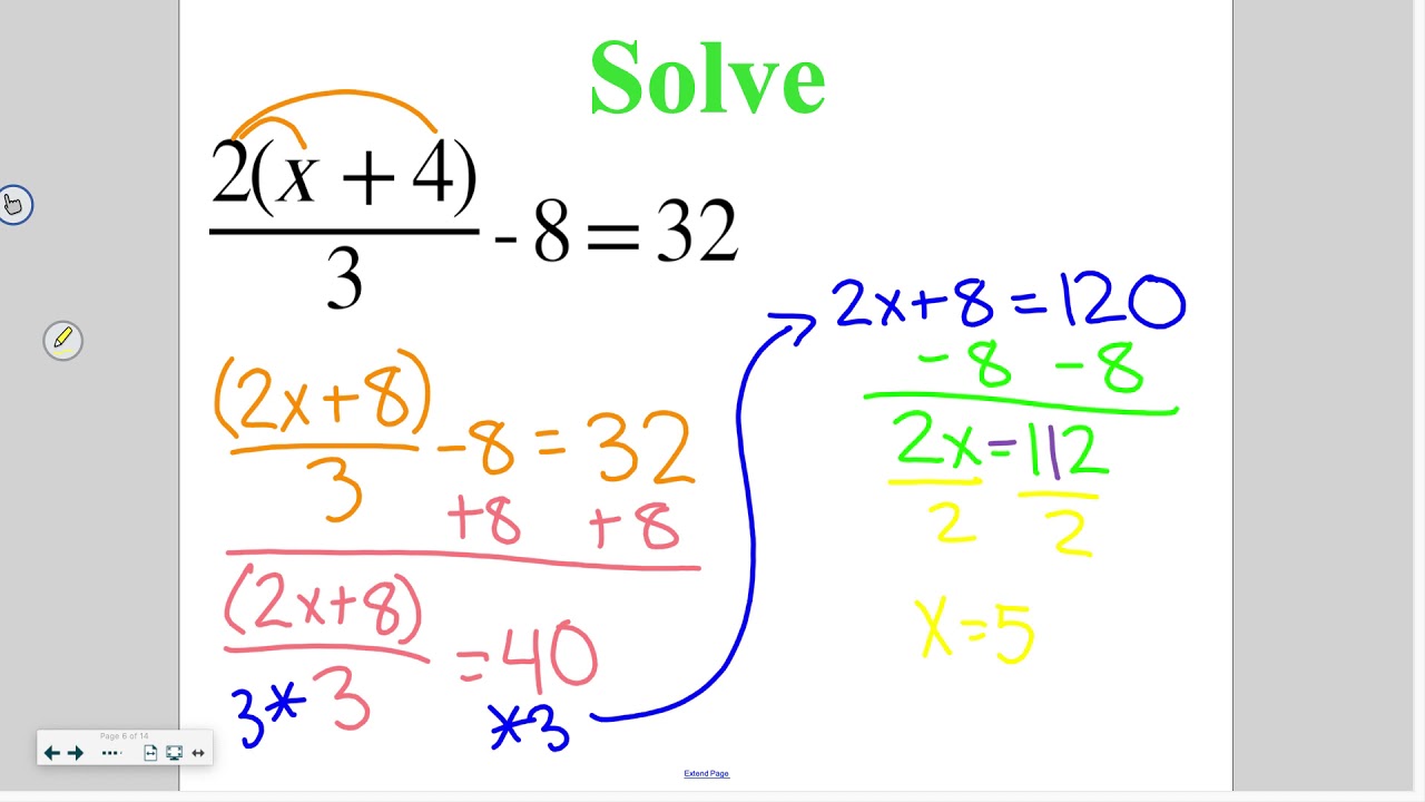Algebra 1 2 Solving Linear Equations Youtube