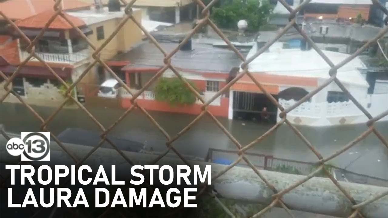 New Video Shows First Look At Tropical Storm Laura Damage Youtube