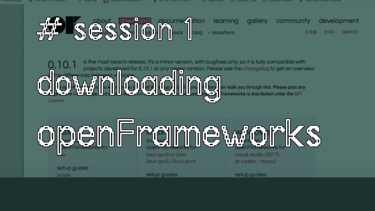 Openframeworks Creative Coding Downloading Openframeworks Youtube