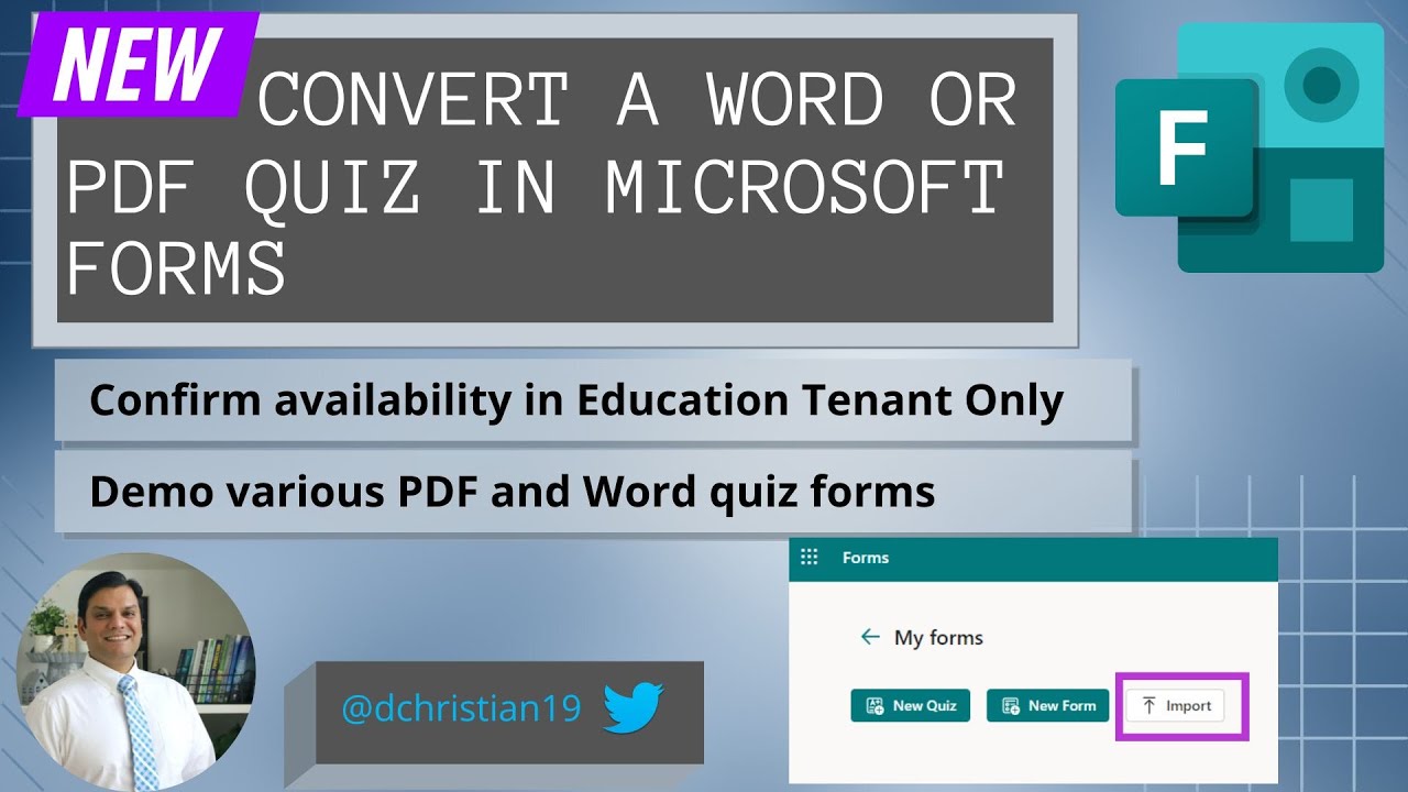 Microsoft Forms Convert A Word Or Pdf Quiz Into Microsoft Forms Youtube