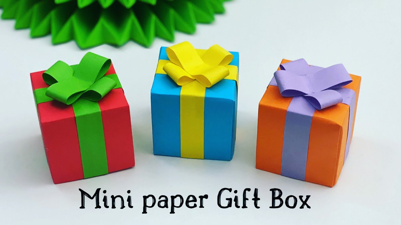 Diy Mini Paper Gift Box Paper Craft Easy Origami Gift Box Diy