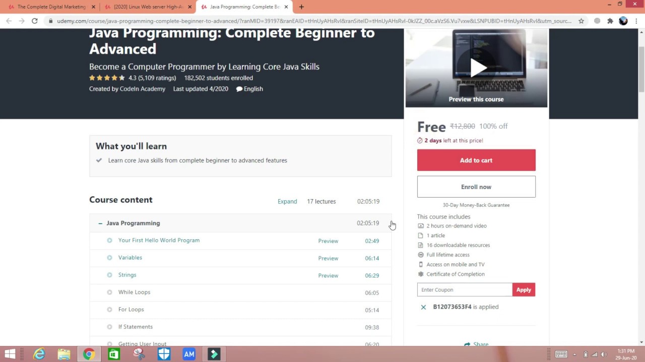 Udemy Free Course Java Programming Complete Beginner To Advanced
