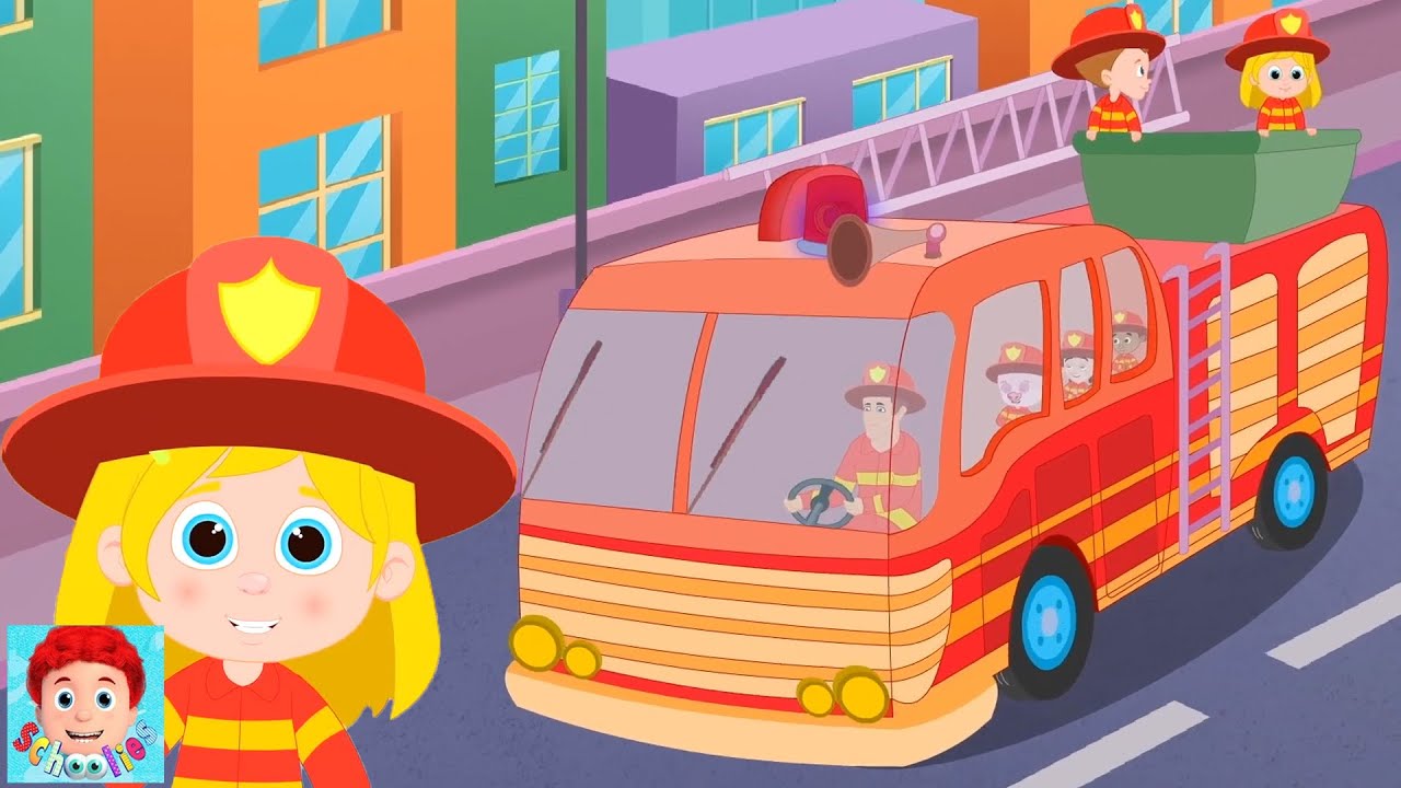 Räder Am Feuerwehrauto Kinderreime Für Kleinkinder Auf Deutsch Youtube