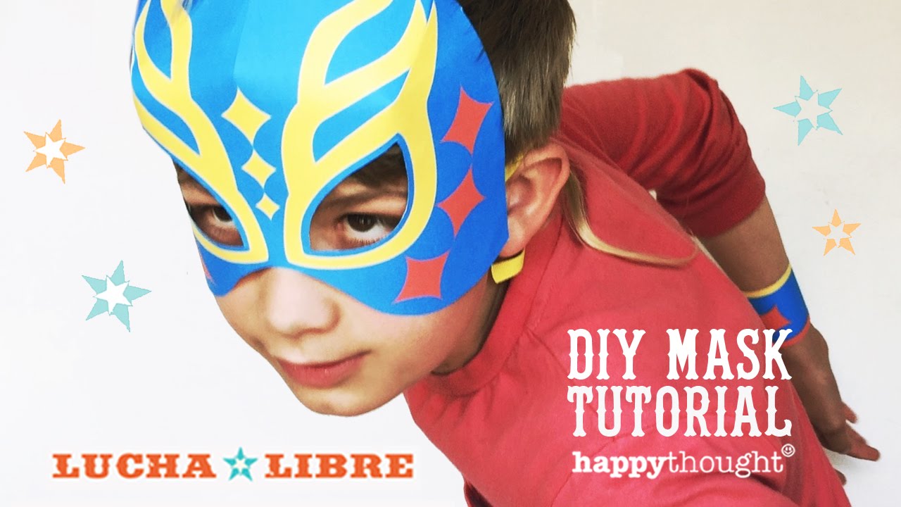 Printable Lucha Libre Mask Tutorial Easy Costume Idea Youtube