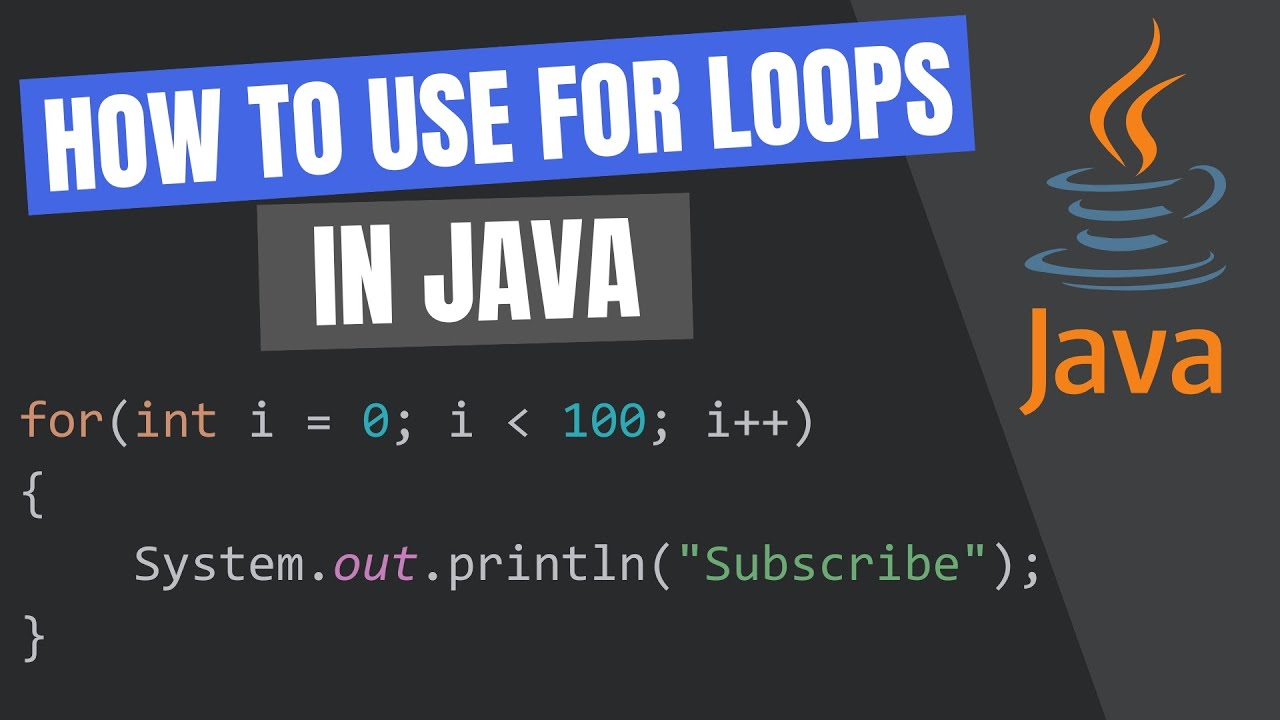 How To Use For Loops In Java Youtube
