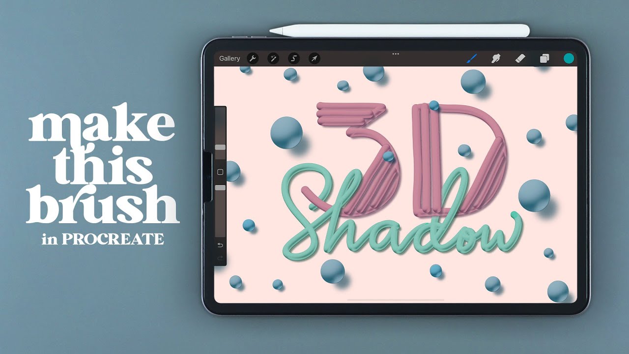 Create 3d Shadow Brush In Procreate Youtube