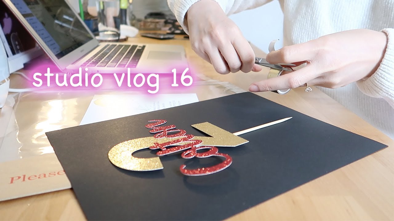 Studio Vlog 16 Making Cake Toppers Graduation Banner And Packing