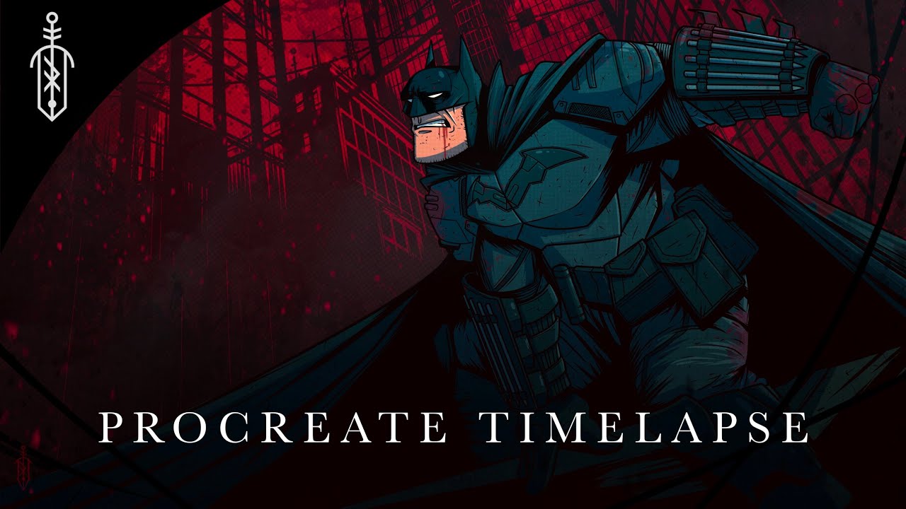 The Batman Painting Timelapse Procreate Youtube