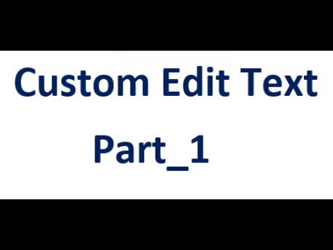 Custom Edit Text Android Studio Part 1 Youtube