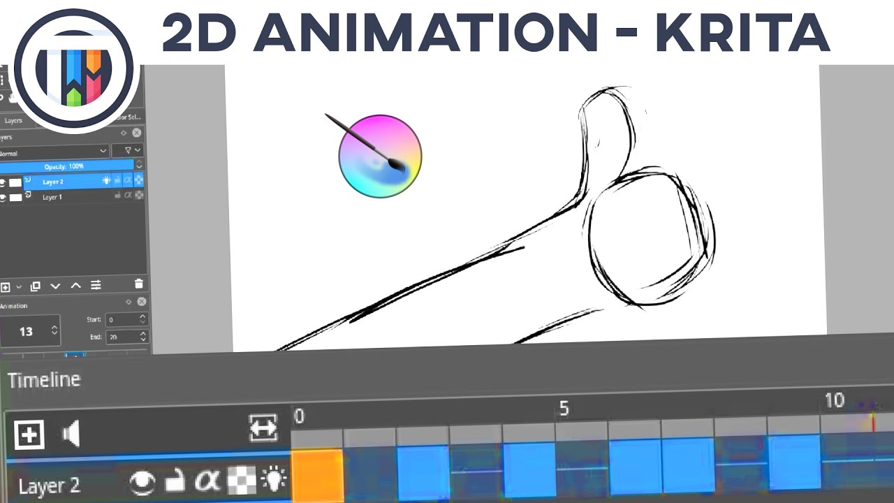 Krita Animation Waiting For Your Message Full Animation Done In