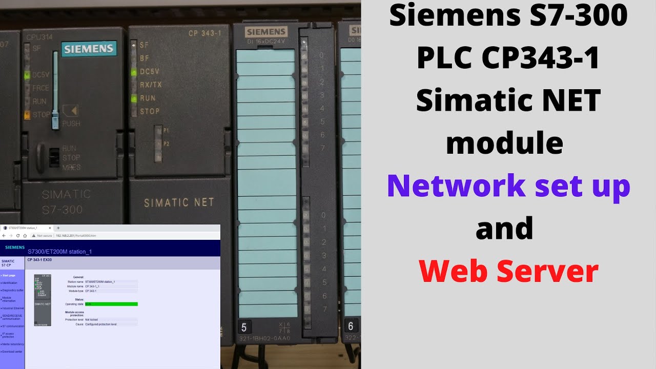 Siemens S7 300 Plc Cp343 1 Simatic Net Module Network Set Up And Web