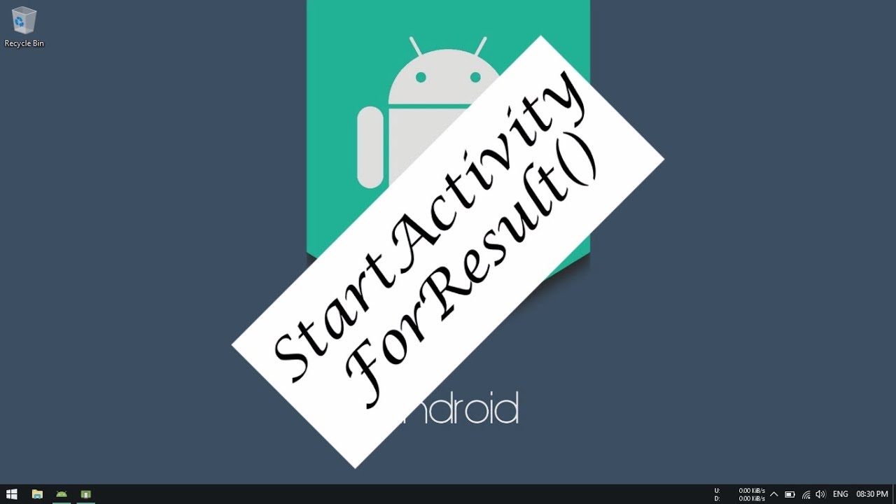 Android Tutorial Kotlin 33 How To Setup Startactivityforresult