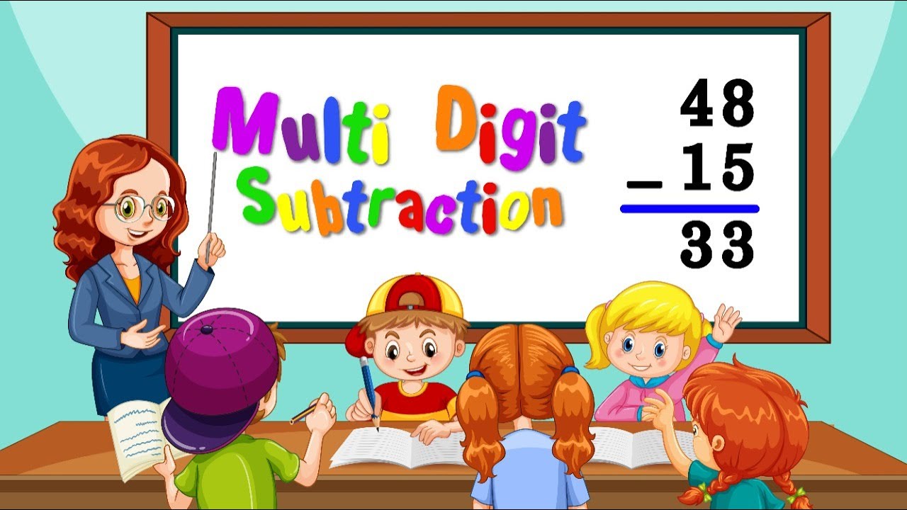 How To Do Multi Digit Subtraction How We Borrow Numbers Learn