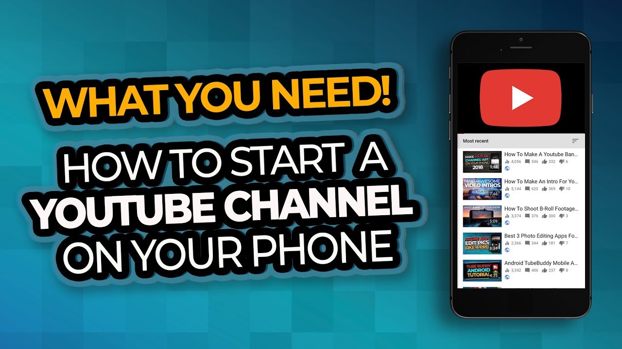How To Start A Channel On Your Phone Youtube