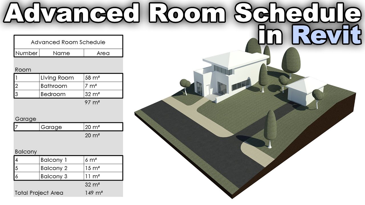 Advanced Room Schedule In Revit Tutorial Revit Schedule Youtube