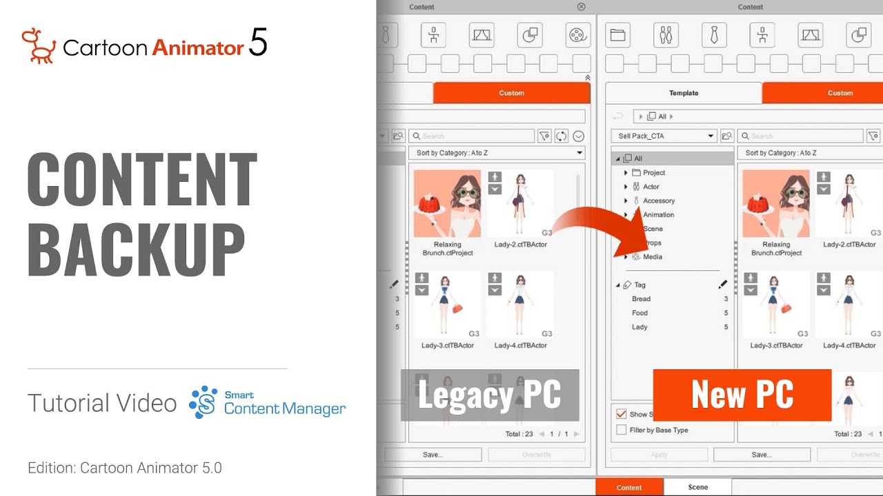 How To Backup And Transfer 2d Assets Cartoon Animator 5 Tutorial Youtube