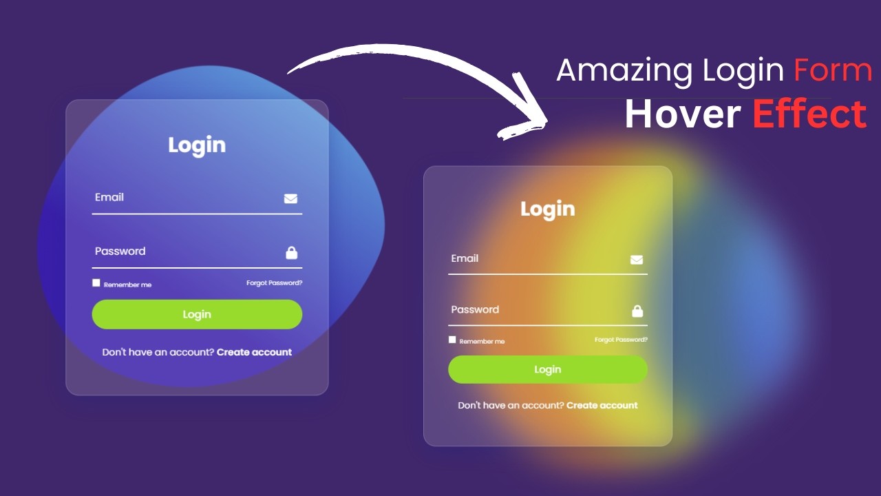 Amazing Animated Login Page With Hover Effect Using Html Css Only пёџ