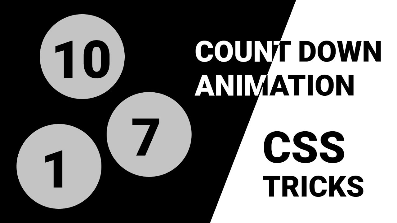 Countdown Animation Css Animation Html Css3 Js Youtube
