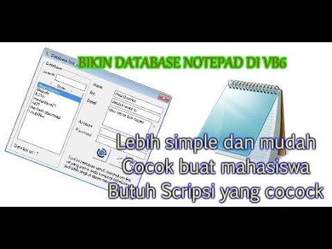Membuat Database Notepad Di Visual Basic Youtube