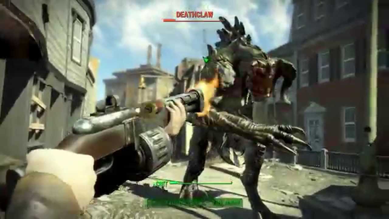 Fallout 4 Suprise Deathclaw Attack Youtube