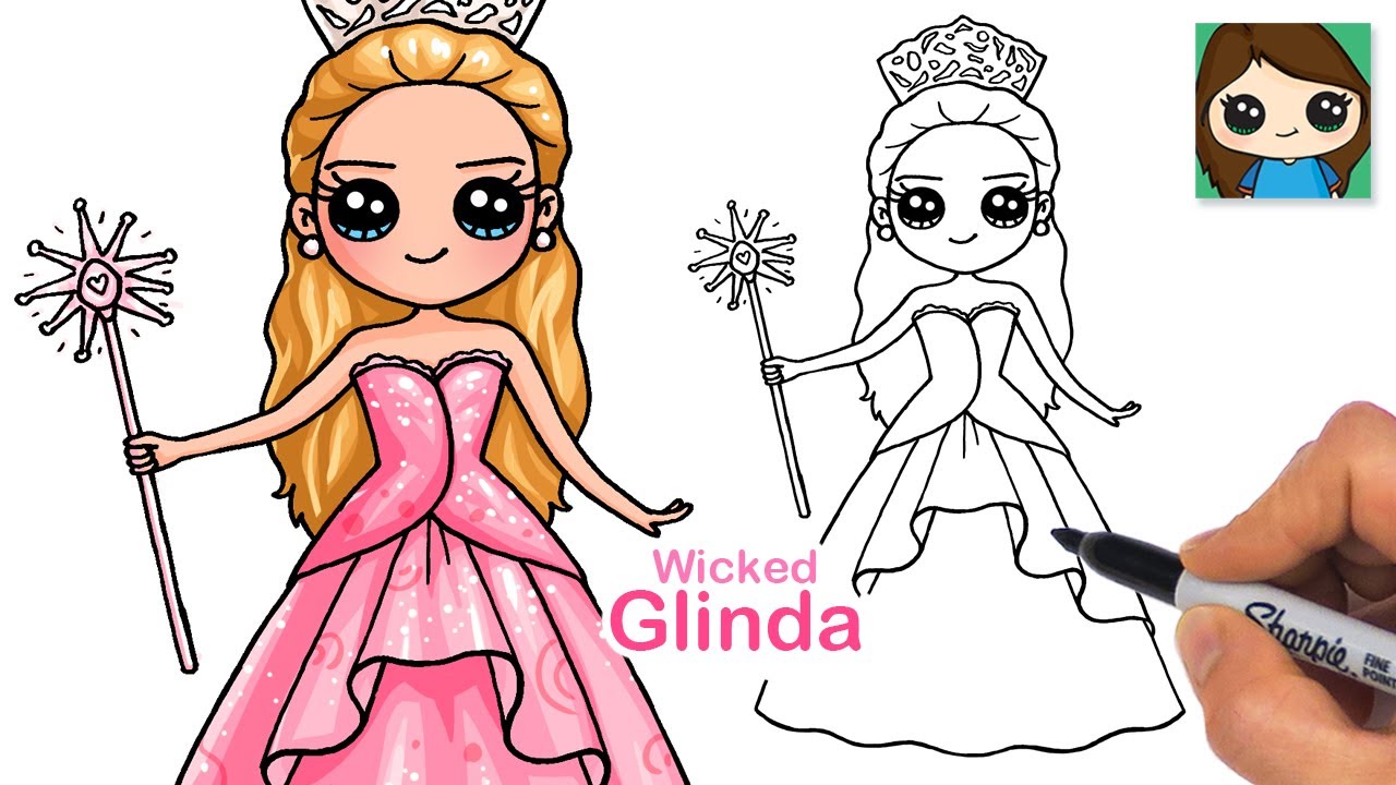 How To Draw Glinda The Good Witch Ariana Grande Wicked Youtube