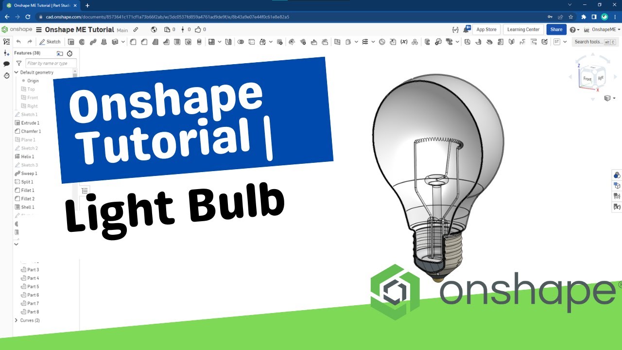 Light Bulb Onshape Tutorial Youtube
