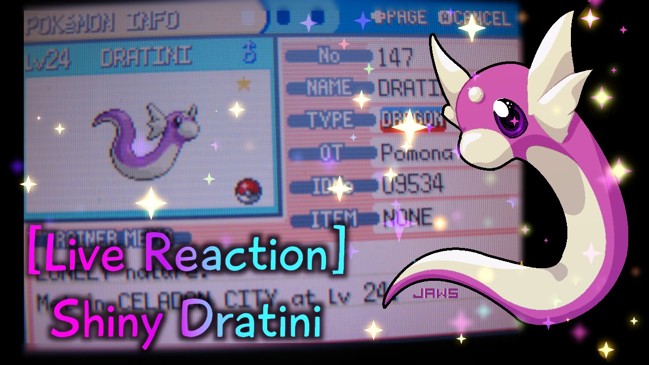 Shiny Dratini Game Corner Leafgreen Live Reaction Youtube