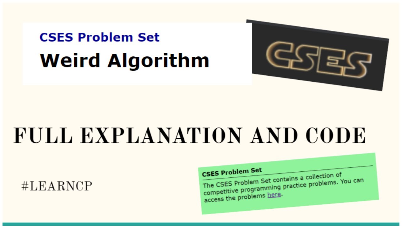 Weird Algorithm Cses Introductory Problems Full Explanation