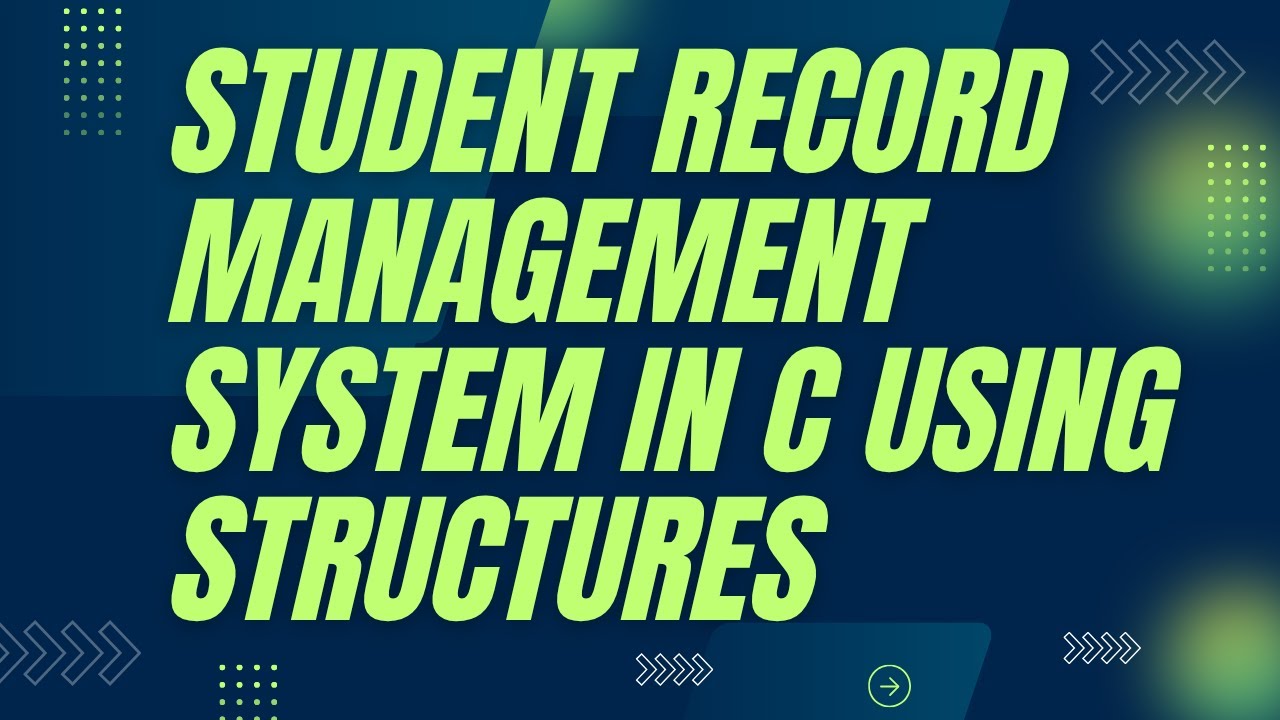 Student Record Management System In C Using Structures Learn Fast