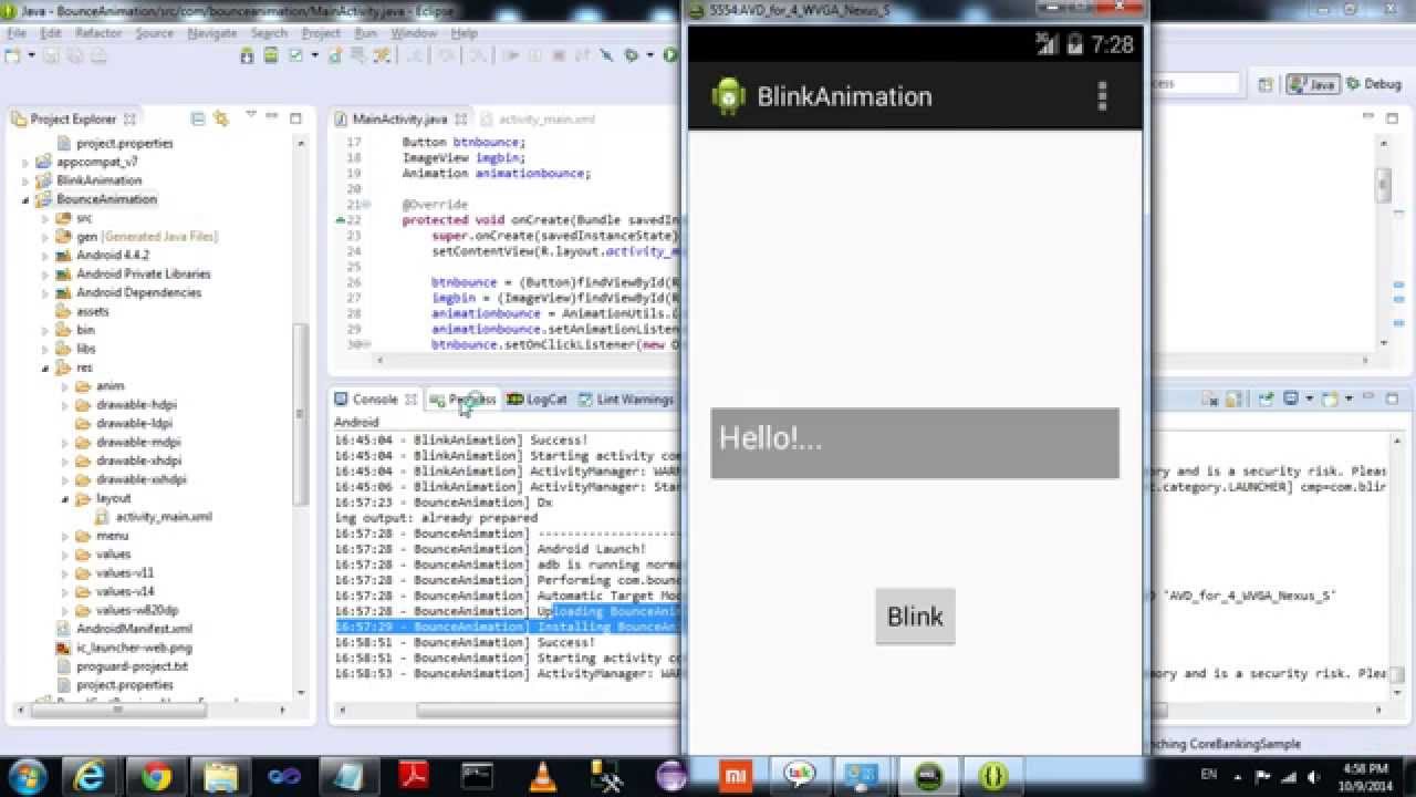 Bounce Animation In Android Youtube