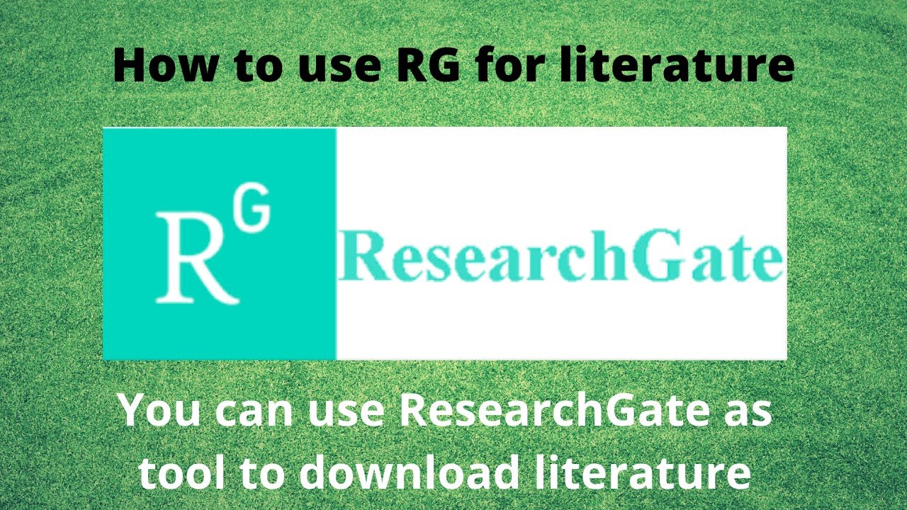 How To Use Researchgate For Literature Youtube